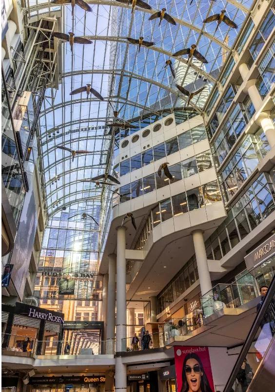 Phase one of the CF Toronto Eaton Centre galleria skylight roof ...